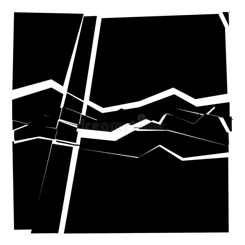 Shattered, Fractured, Broken Square. Burst, Explosion, and Rupture ...