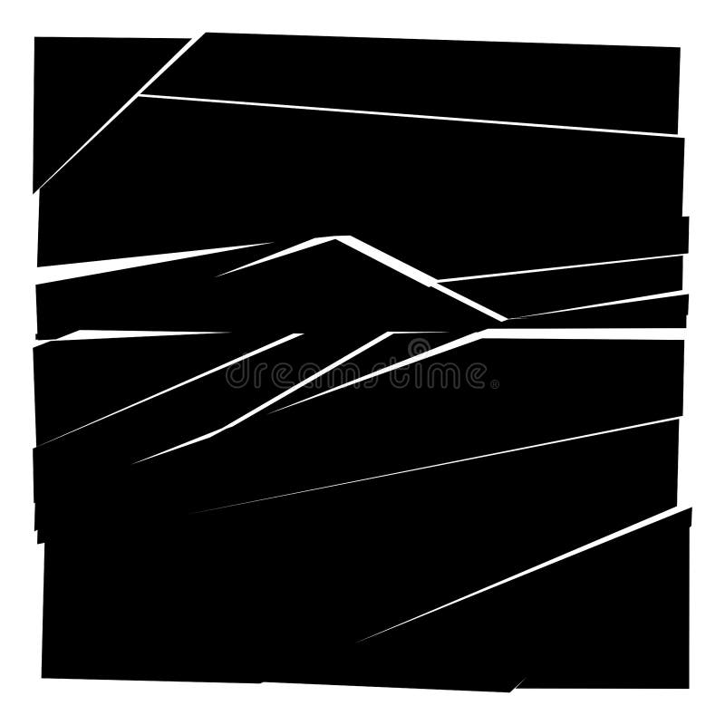 Shattered, Fractured, Broken Square. Burst, Explosion, and Rupture ...