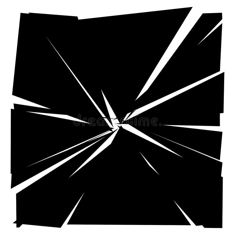 Shattered, Fractured, Broken Square. Burst, Explosion, and Rupture ...