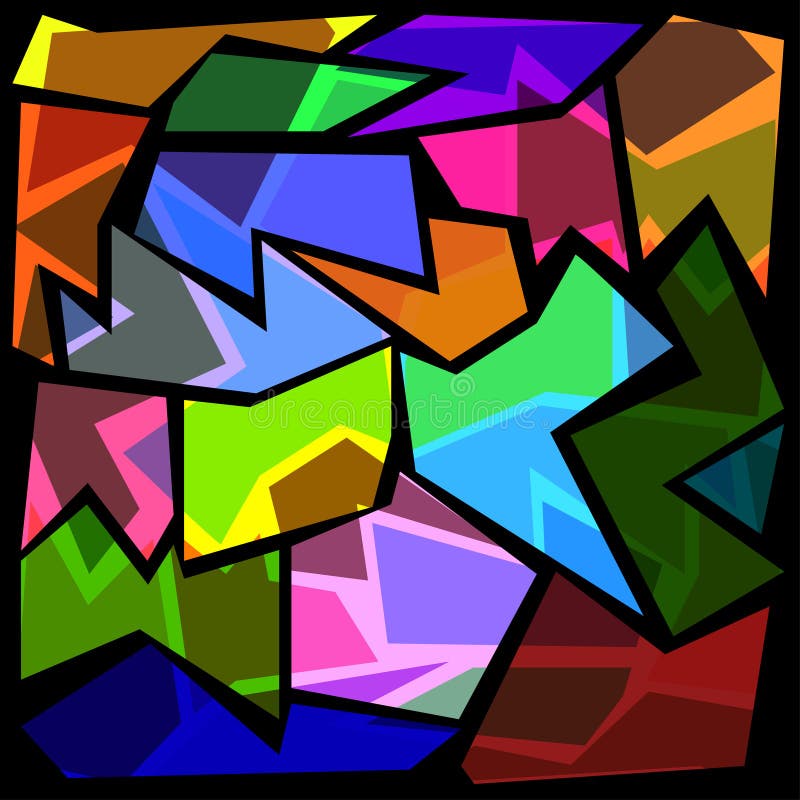 Shattered Glass Abstract Background Stock Illustration - Illustration ...