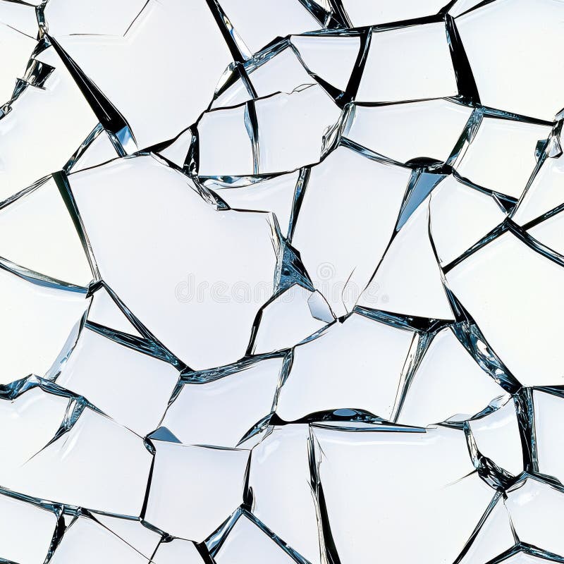 Shattered Glass Creates Seamless Pattern of Sharp Edges and Reflections ...