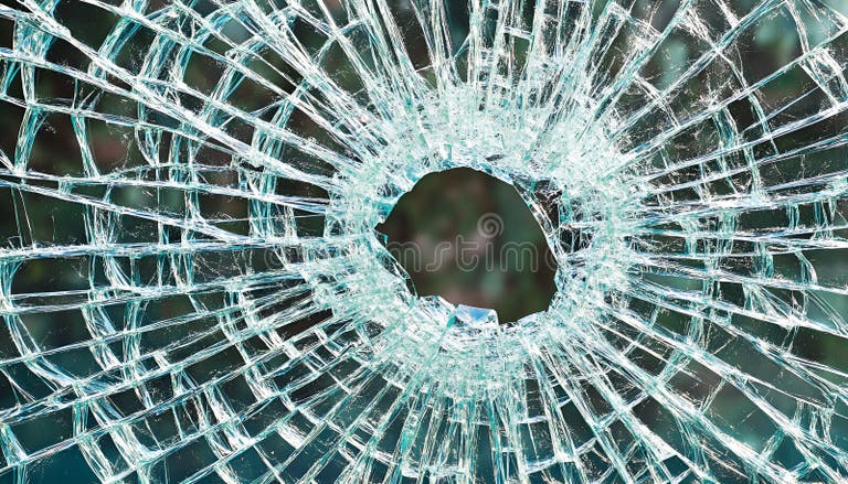 A Shattered Glass Creating Circular Pattern, Symbolizing Data Privacy ...