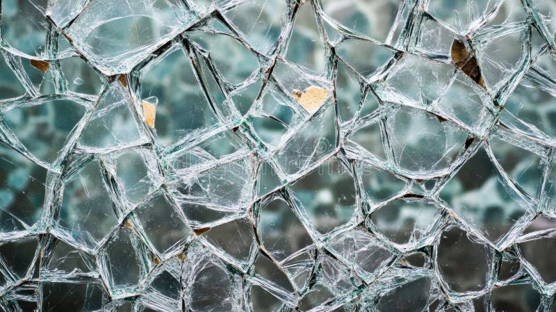 Shattered Glass Displays Captivating Texture with Intricate Patterns ...