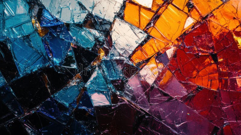 Shattered Glass Displays Stunning Array of Colors Including Blue ...
