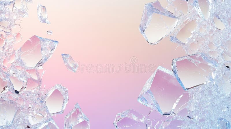 Shattered Glass Explosion on Gradient Background Stock Photo - Image of ...