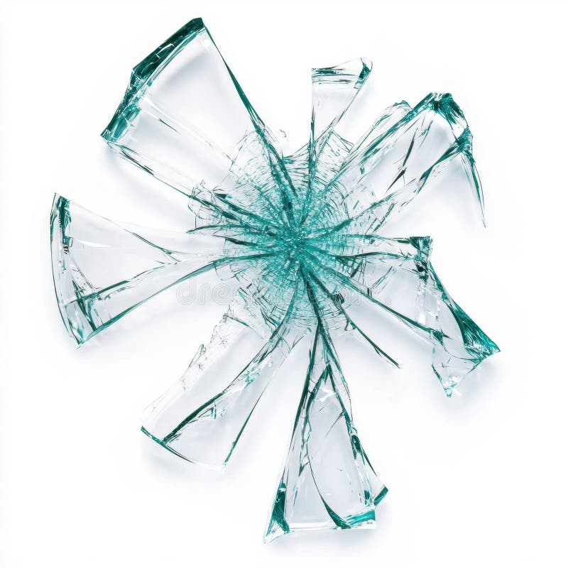 Shattered Glass Fragment Pattern on White Background Stock Illustration ...