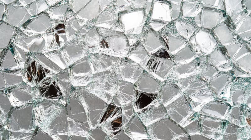 Shattered Glass Fragments Form Abstract Pattern Stock Illustration ...