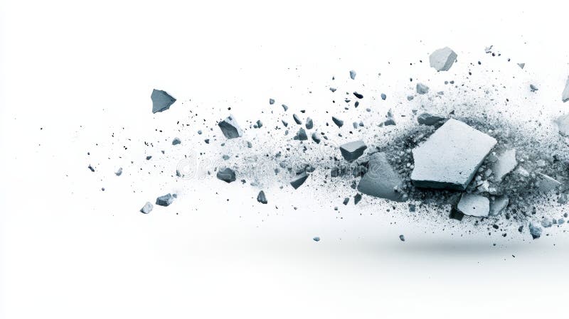 Shattered Glass Fragments on White, a Study of Texture, Light, and the ...