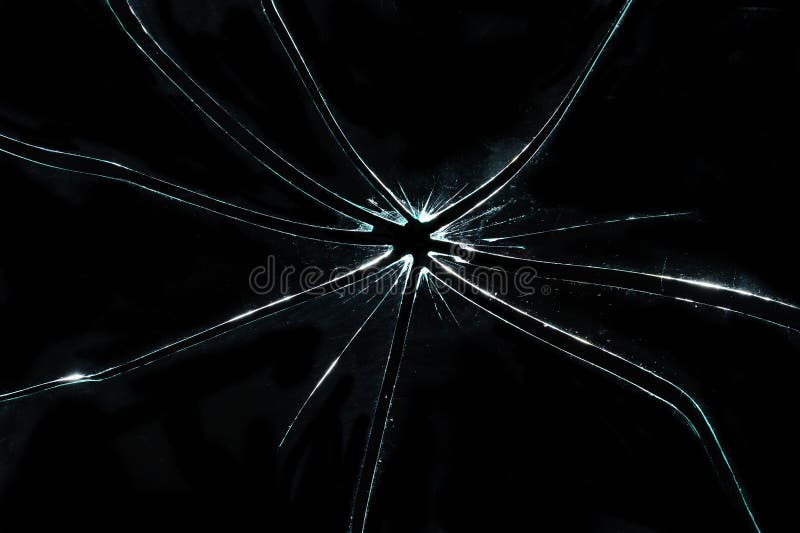 Broken Glass With Sharp Pieces Over Black In Collection Stock Image ...