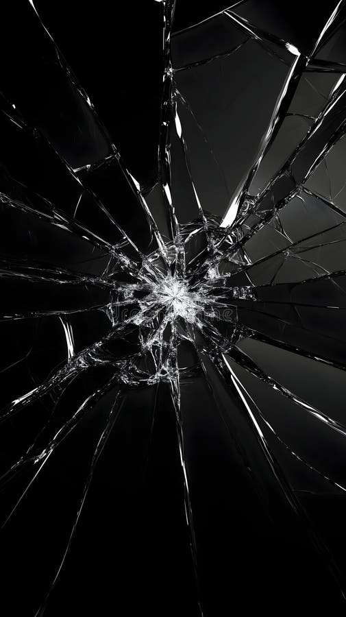 Shattered Glass Impact Background Stock Illustration - Illustration of ...