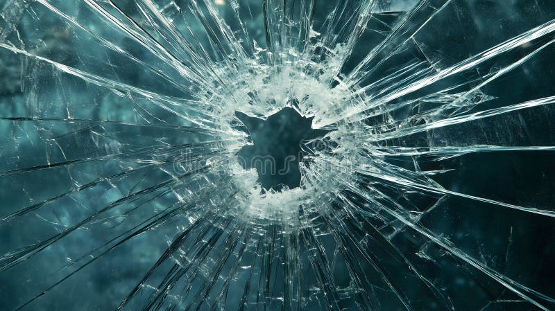 Shattered Glass Impact Background Stock Illustration - Illustration of ...