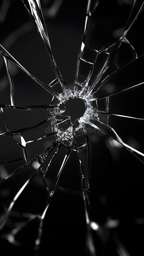 Shattered Glass Impact Background Stock Illustration - Illustration of ...