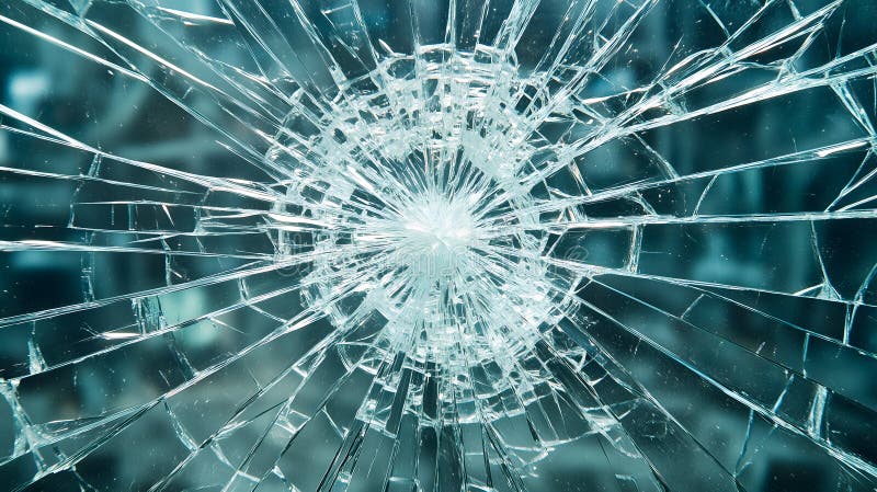 Shattered Glass Impact Background Stock Illustration - Illustration of ...