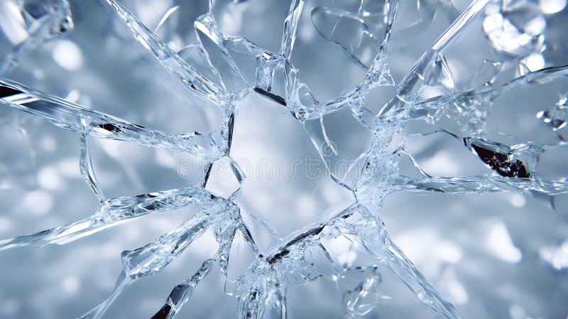 Shattered Glass Impact Background Stock Illustration - Illustration of ...
