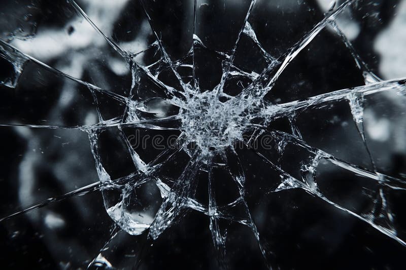 Shattered Glass Impact Background Stock Illustration - Illustration of ...
