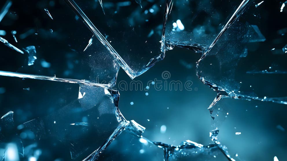 Shattered Glass Impact Background Stock Illustration - Illustration of ...