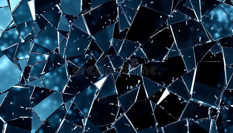 Shattered Glass Pieces, Abstract Broken Texture, Stock Photo ...