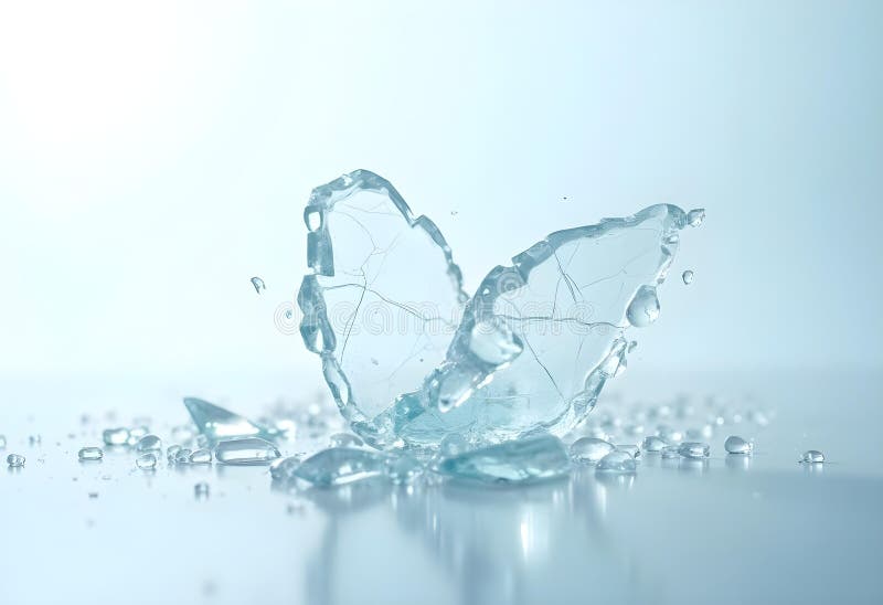 Shattered Glass Pieces Create Striking Visual Effect Stock Illustration ...