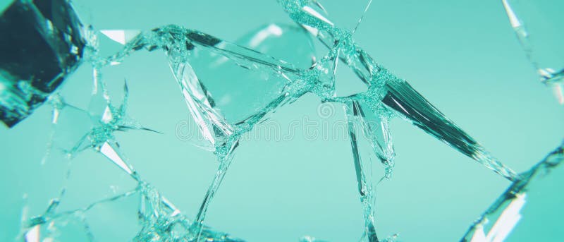 Shattered Glass Pieces Creating a Textured and Reflective Surface in ...