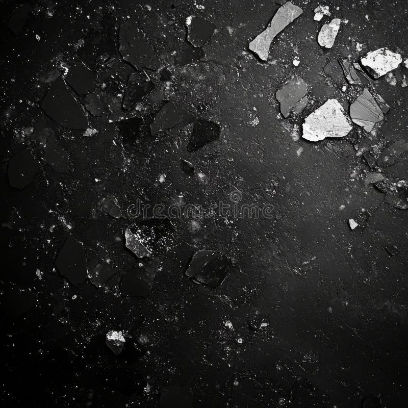Scattered Shards Broken Glass Creating Abstract Reflective Texture Dark ...