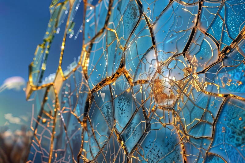 Captivating Reflections in Shattered Glass Artistry, Generative Ai ...