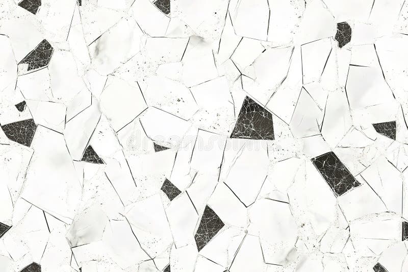 Shattered Glass Seamless Pattern: White Background, Geometric Design ...