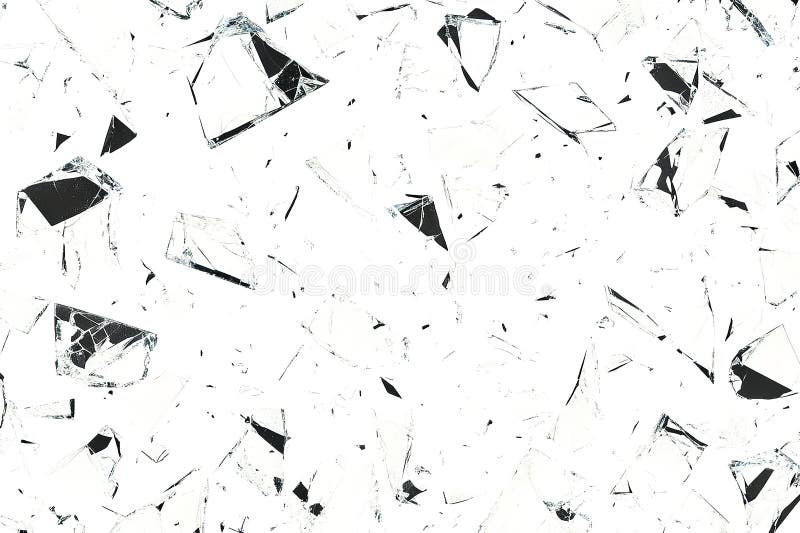 Shattered Glass Seamless Pattern: White Background, Modern Geometric ...