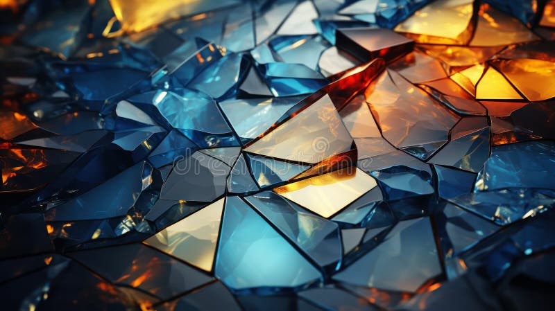 Shattered Glass Spectrum. AI Generation Stock Photo - Image of artistic ...