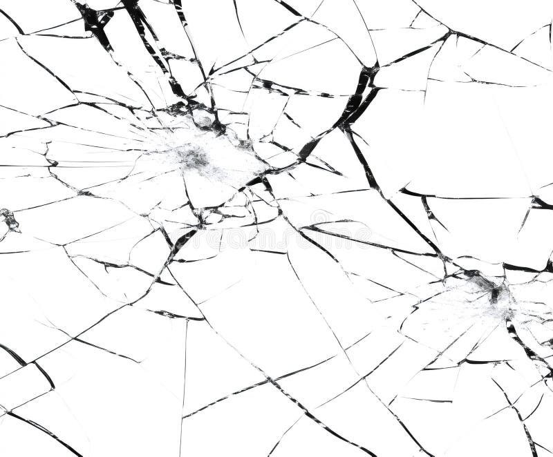 Shattered Glass Surface with Bullet Holes Creating Abstract Pattern ...