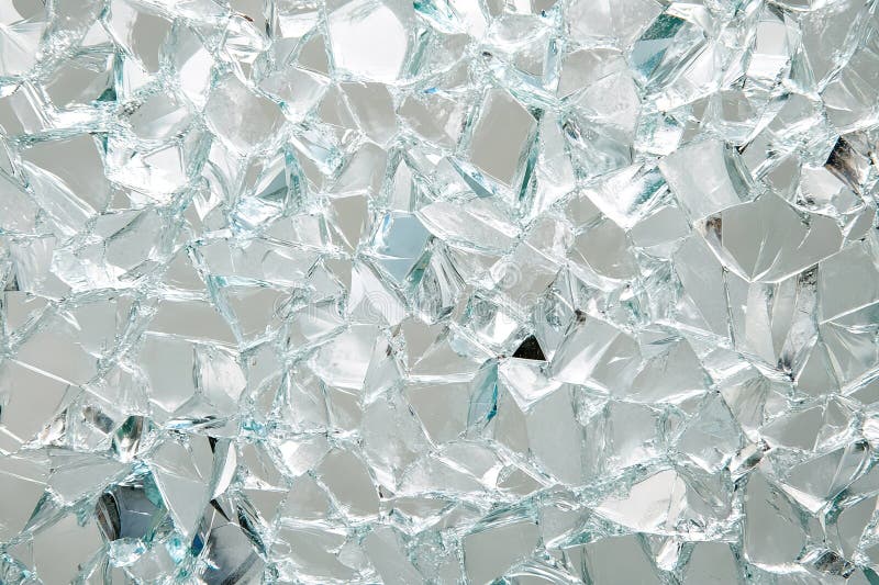 Shattered Glass Texture: Crystal Clear Fragments on Pristine White ...