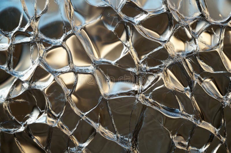 Shattered Glass Texture, Intricate Spiderweb-like Cracks with a ...