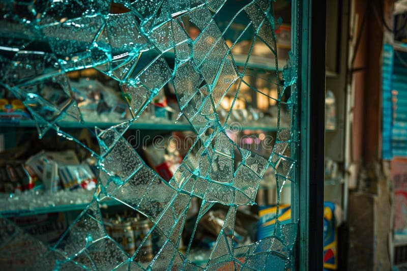 Shattered Glass Window stock illustration. Illustration of broken ...