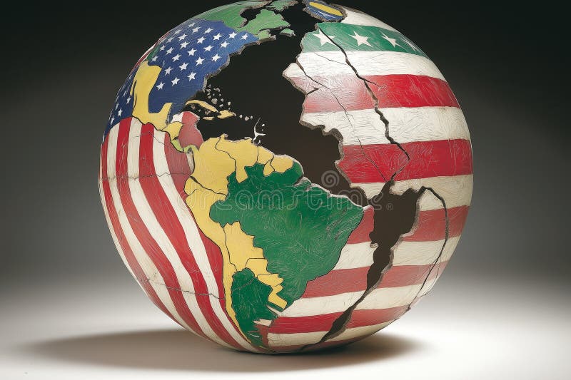 Shattered Globe Reflecting the Fragility of Global Economic ...