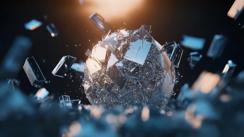 Shattered Globe Symbolizes Global Chaos and Conflict, Reflecting ...