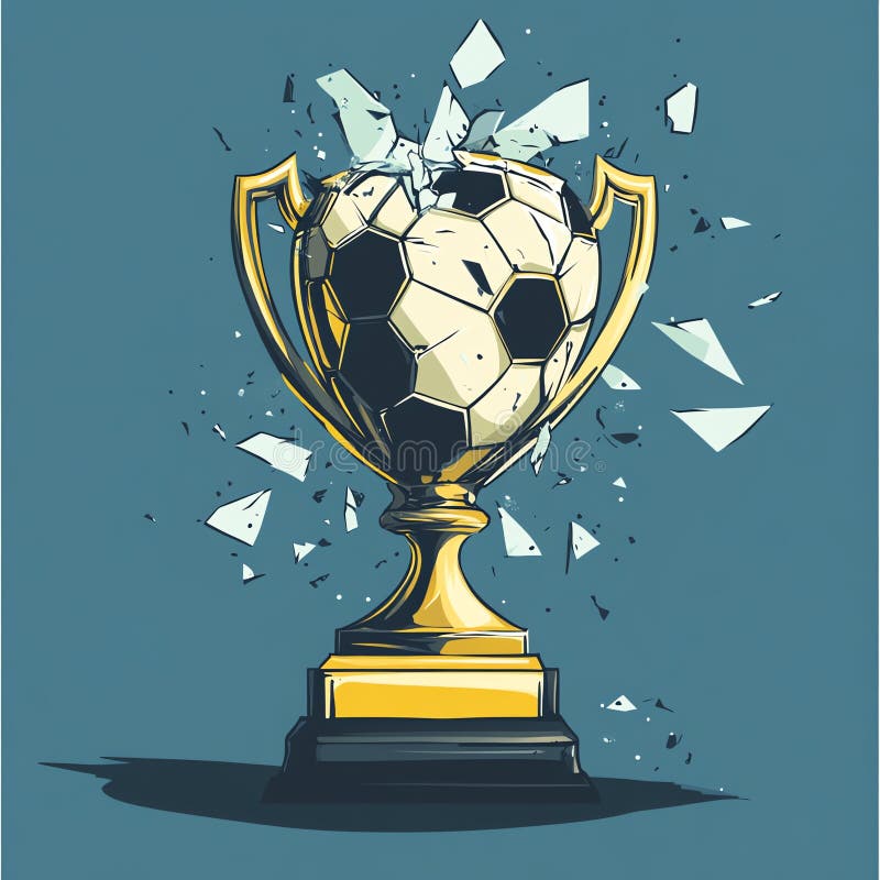 Shattered Gold Soccer Trophy Illustration Stock Photos - Free & Royalty ...