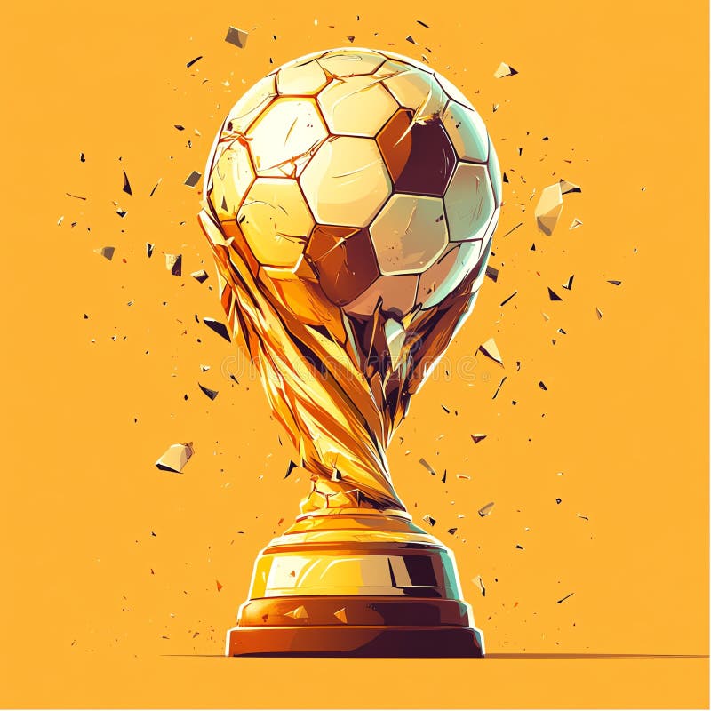 Shattered Glory Soccer Trophy Illustration Stock Image - Image of ...