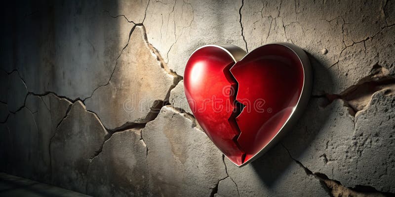 Shattered Heart Silhouette a Powerful Visual Representation of ...