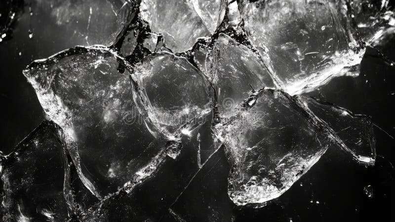Shattered Ice Fragments Abstract Texture Stock Illustration ...