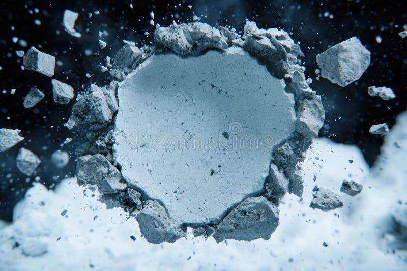 Shattered Ice Texture with Snow Flakes Stock Illustration ...