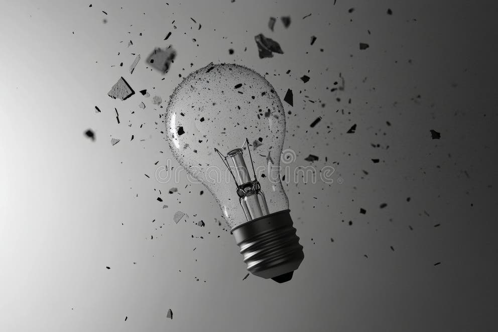 Shattered Ideas, a Burst of Inspiration Stock Illustration ...