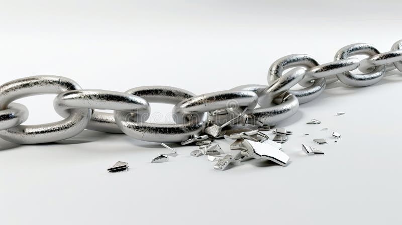 The Shattered Link stock photo. Image of fracture, isolated - 318374564