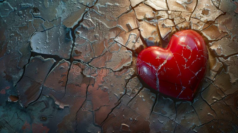 Shattered Love Realistic Image of Broken Heart Symbolizing Romantic ...