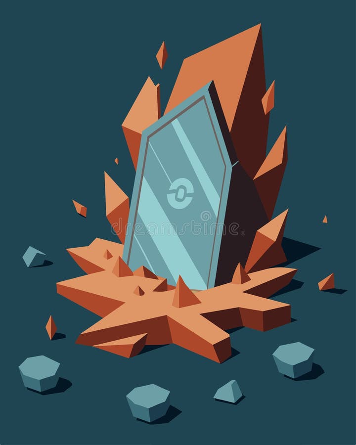 A Shattered Mirror Lying on the Ground Surrounded by Shattered Pieces ...