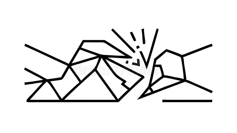 Shattered Mirror Outline, Symbolizing Fragments and Brokenness, Vector ...