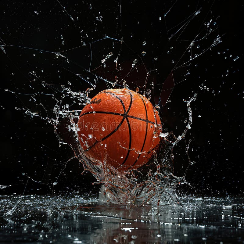 Shattered Perceptions a Bouncing Basketball Stock Illustration ...