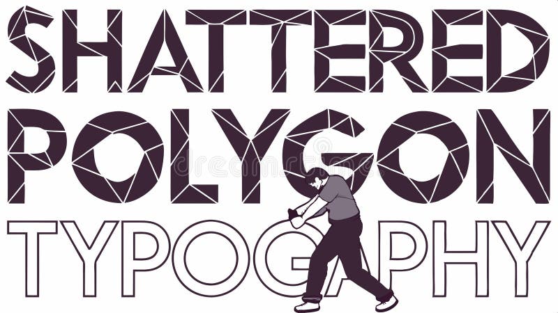 Shattered Polygon Typography Vector Stock Illustrations – 2 Shattered ...