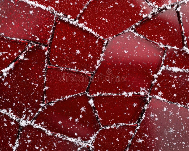 Shattered Red Glass Texture with Frost Stock Illustration ...