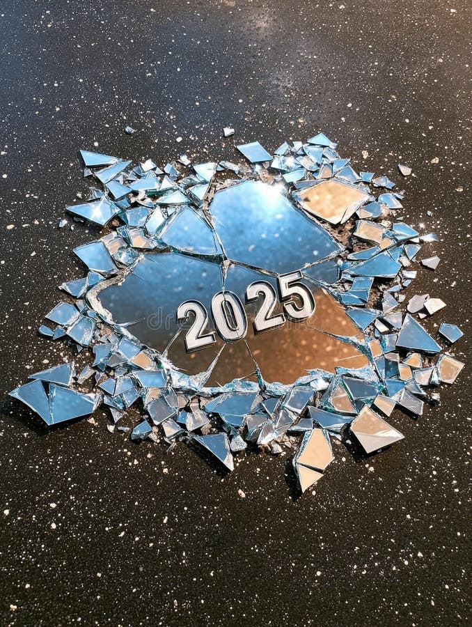 Shattered Reflection 2025 Broken Mirror Year 2025 New Beginnings ...