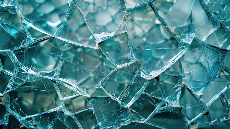 Shattered Reflections: Abstract Broken Glass Background with Window ...