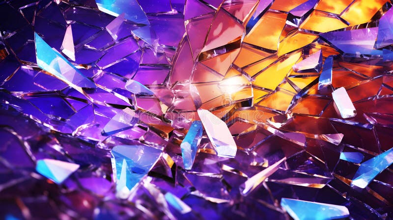 Shattered Reflections: Gradient Meshesa of Purple Stock Illustration ...